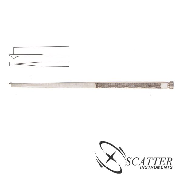 Cincel Cottle Chisel 18cm , Cross Bar, Graduated - Scatter Instruments