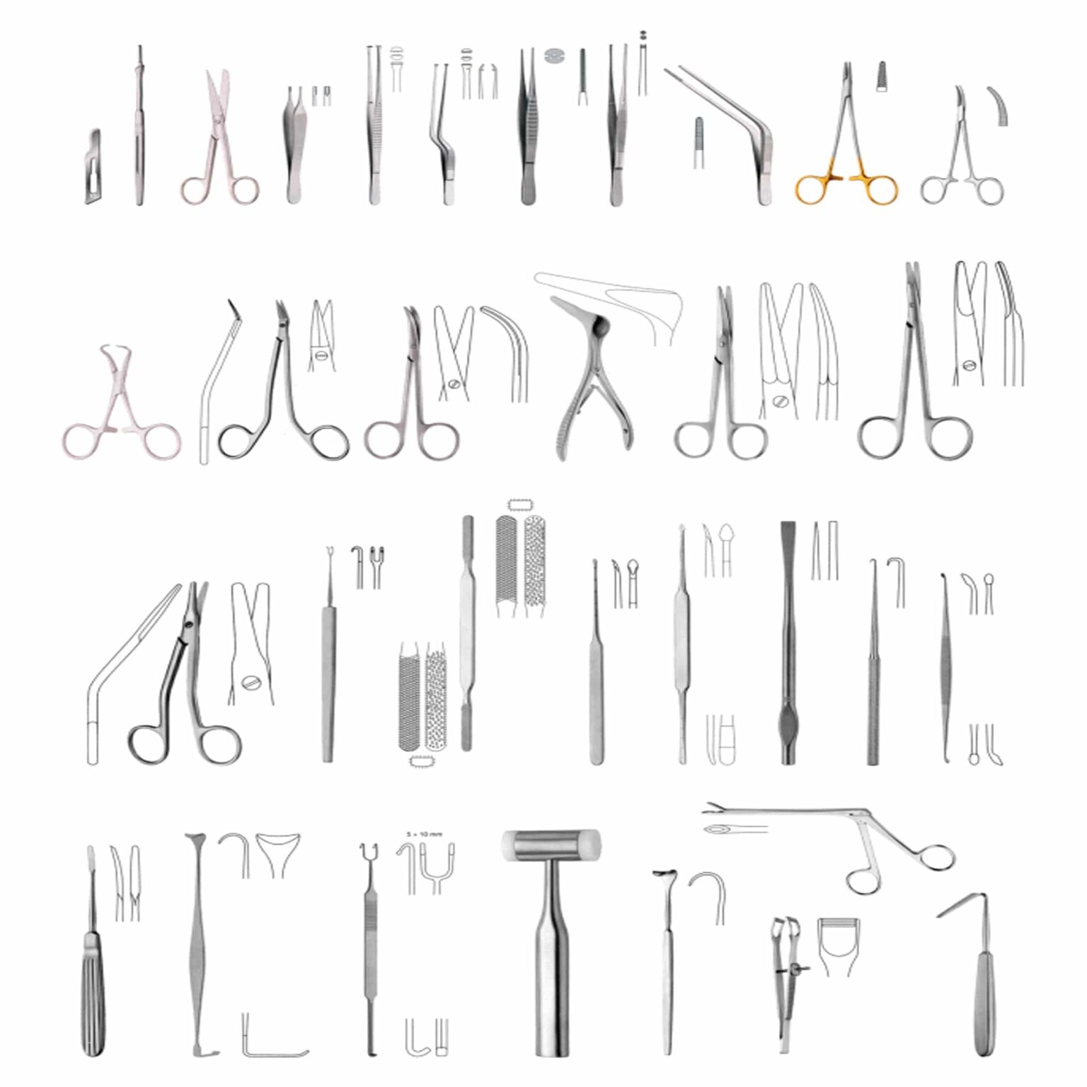 Rhinoplasty Walter Instruments Set- Scatter Instruments
