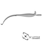 Sigmoid Notch Retractor With Fiber Optic Guide 22cm - Scatter Instruments