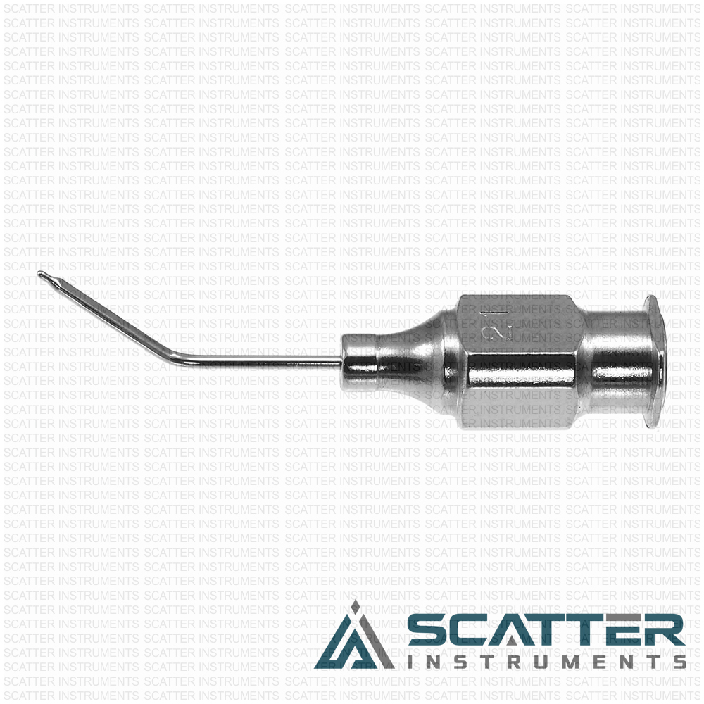 Infiltration Thread Fitting Cannula Angled - Scatter Instruments